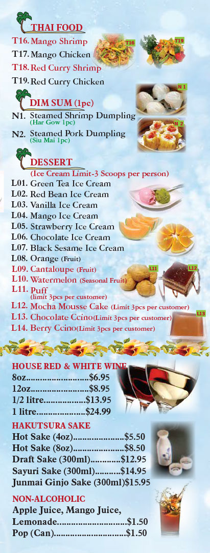 Menu – 1000 sushi islands